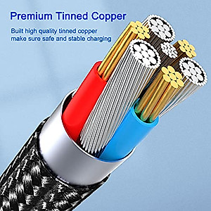 Bojianxin Magnetic Charging Cable,3A Fast Charging Support Data Transfer 3 in 1 Magnetic Phone Charger [4-Pack, 3.3ft/3.3ft/6.6ft/6.6ft] Cable USB Magnet Charger Cable for Micro USB/Type C Device