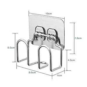 XJJZS Wall-mounted Stainless Steel Drying Pan Pot Rack Cover Lid Rest Stand Spoon Holder Kitchen Tool