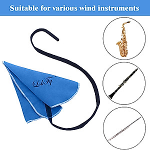 Cleaning Cloth for Inside Tube Suitable for Clarinet Piccolo Flute Sax Saxophone (Blue)