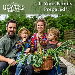 Heaven’s Harvest “10 Year Garden” Survival Seed Bank Kit | Over 25k Non GMO Heirloom Vegetable Survival Seeds + 2 Free Bonus Items: Clyde’s Garden Planner + Seed Vault Storage Drum for 10 Year Storage