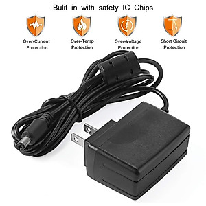 9V 1.5A AC Adapter Power Supply Charger Cord (6.6ft) for Arduino UNO R3, Schwinn Bike A10 A20 A40 220 430 Elliptical Recumbent Upright Trainer and Player More, Center Positive 5.5x2.1mm Power Cord.