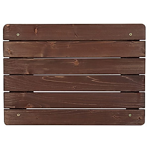 be current Outdoor Rectangular Side Table,Outdoor Patio Table Coffee Tea Bistro Small End Table,Wood with Storage,Outside Wooden Accent Furniture for Balcony Porch Garden, Brown