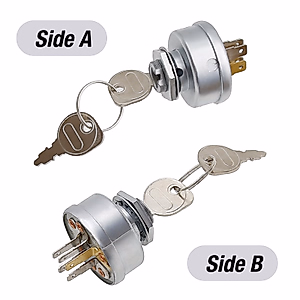 Tractor Ignition Switch Replacement for K1122-62110 AM119111 Compatible with John Deere STX38 STX46 Scotts Sabre S 1642 1742 2046 1438 16/46 Kubota T1460 T1570 T1670 T1760S T1870S