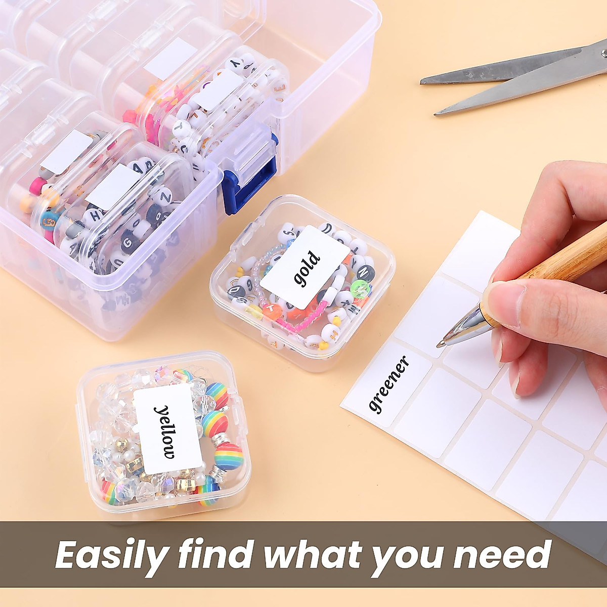 Ubamdom 28 PCS Bead Organizers and Storage, Large Capacity with Cover Jewelry Making Organizer,Bead Holder Organizer with 2 PCS Large Organizer, for Jewelry Making, DIY, Bracelets, Beading (Large)