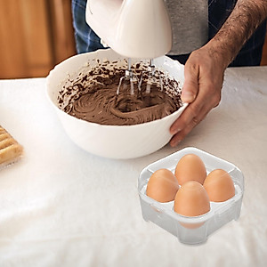 Compartment Egg Holder 3pcs Egg Travel Box Fresh Chicken Egg 4 Lattices Tray with Cover Lid Portable Egg Container for Home Shop Picnic Outdoor Egg Storage Box