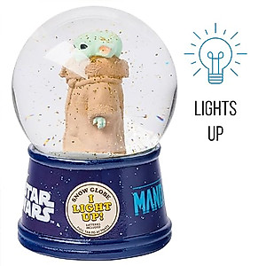 Silver Buffalo Star Wars The Mandalorian Child Light Up Snow Globe, 100mL