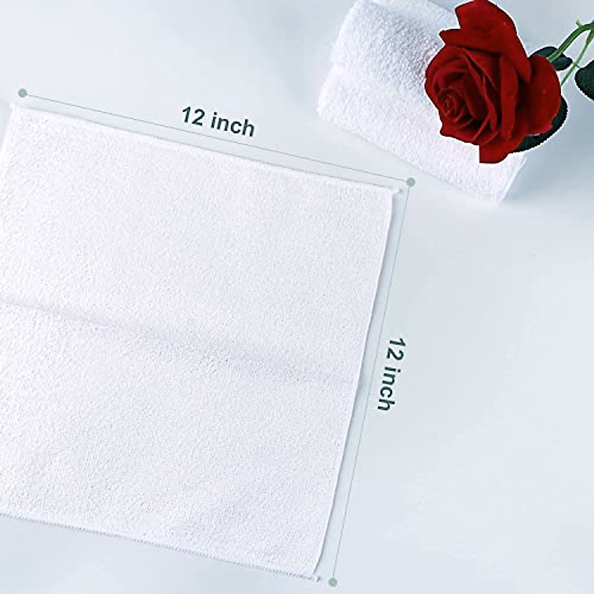 Orighty Microfiber Washcloths Towel Set 12 Pack, Highly Absorbent and Soft Feel Fingertip Towels, Multi-Purpose Wash Cloths for Bathroom, Hotel, Spa, and Gym, 12x12 Inch