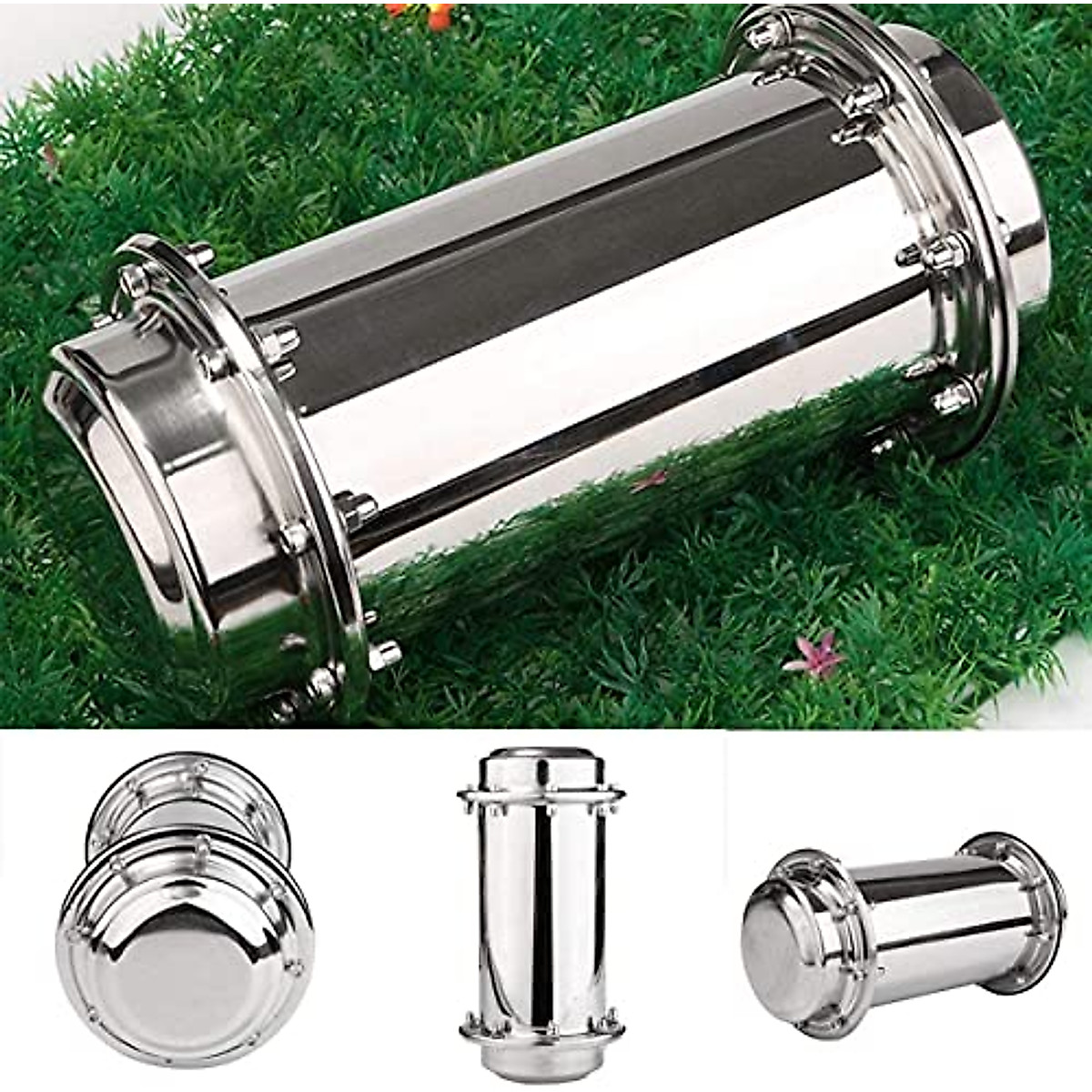 Jonoisax Time Capsule Box Bury Container - Anti-Corrosion Waterproof Stainless Steel Durable Lock Container for Future Graduation Gift,10.2Inch