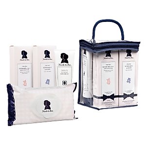 Noodle & Boo Newborn Daily Essentials 4 Piece Gift Set | Newborn 2-in-1 Hair and Body Wash(8 Oz), Super Soft Baby Lotion(8 Oz), Ultimate Diaper Rash Ointment(5 Oz) & Ultimate Cleansing Baby Wipes(72)
