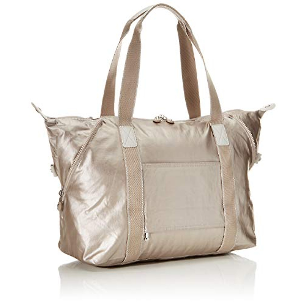 Kipling Canvas & Beach Tote Bag, Silver (Metallic Glow)