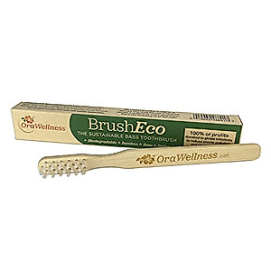 OraWellness Original Healthy Mouth Blend Organic Toothpaste & Mouthwash Alternative, 3 Pack + BrushEco Bamboo Toothbrush with Three Rows, 3 Pack, Reduce Gum Disease, Promote Healthy Teeth and Gums