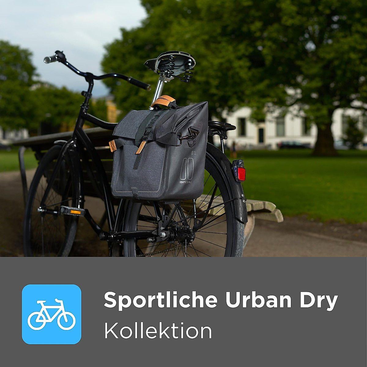 Basil, Urban Dry MIK, Double Pannier, 50L, Black (17782)