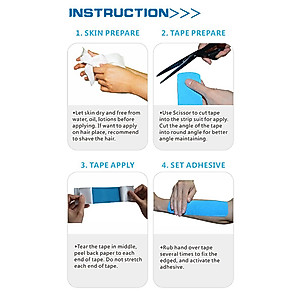 Mcolics Muscle Bandage, Athletic Elastic Kinesiology Tape 15 Colors 2-inch x 16.4 ft Roll Cotton Elastic Adhesive Muscle Sports Tape Bandage Physio Strain Injury Support (Purple)