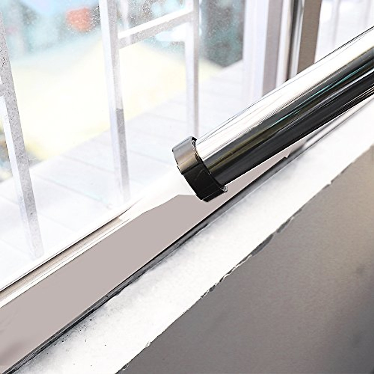 Sausage Caulking Gun Manual Drive 20oz Sausage Caulk Gun with Stainless Steel Barrel by BOUSH(Silver) 18:1 Ratio