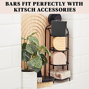 Kitsch Charcoal Soap Bar - Black Soap Bar for Detoxifying Skin | Charcoal Bar Soap for Men | Activated Charcoal Soap for Women Made in USA | Carbonic Soap Bar & Vegan Black Bar Soap for Oily Skin, 4oz