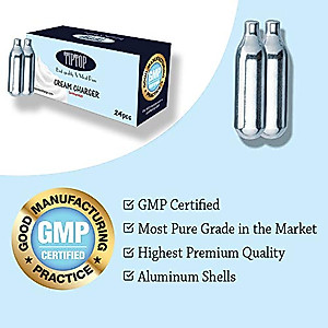 TIPTOP Whipped Cream Chargers 300 Pack, Best Quality & Most Pure (300)