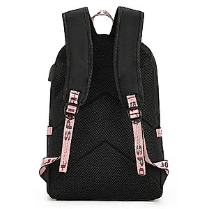 SPIRTUDE My Hero Academia Backpack for School Toga Bookbag Anime Rucksack with USB Charging Port 17inch (Toga Black)