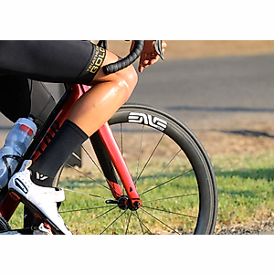 Swiftwick- ASPIRE SEVEN Cycling Socks, Firm Compression Fit, Tall Crew (Black, Large)