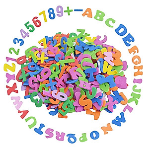 Aylifu Foam Stickers, 260 Pieces Self-Adhesive Foam Alphabet Letters and Numbers Sticker for Kid's Arts Craft Supplies - Assorted Colors