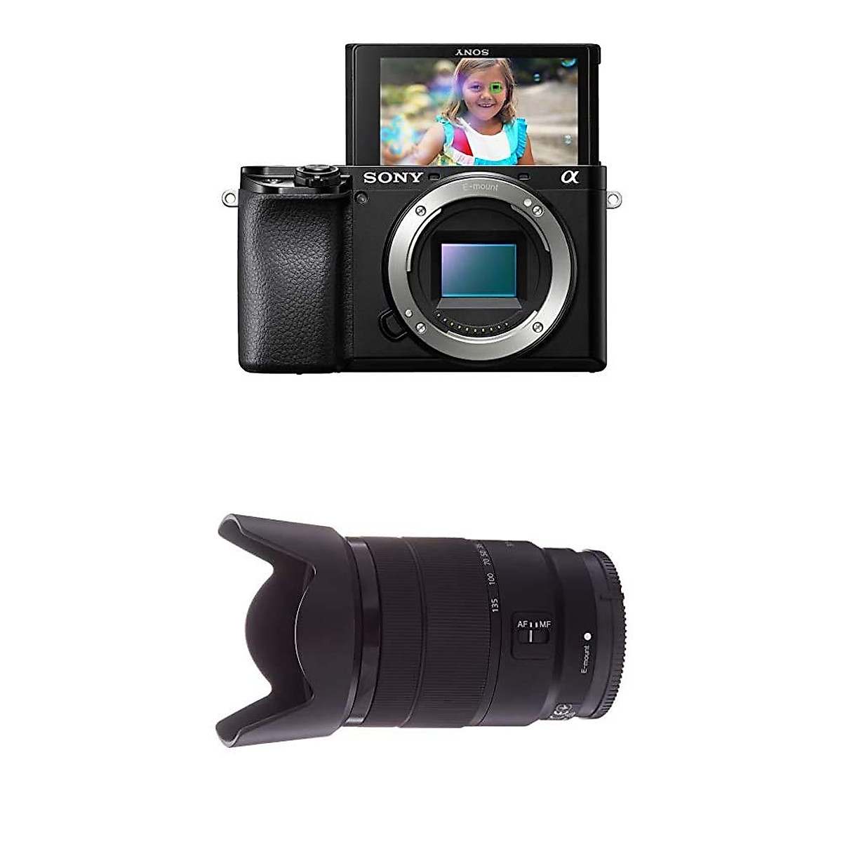 Sony Alpha A6100 Mirrorless Camera + Sony 18-135mm F3.5-5.6 OSS APS-C E-Mount Zoom Lens