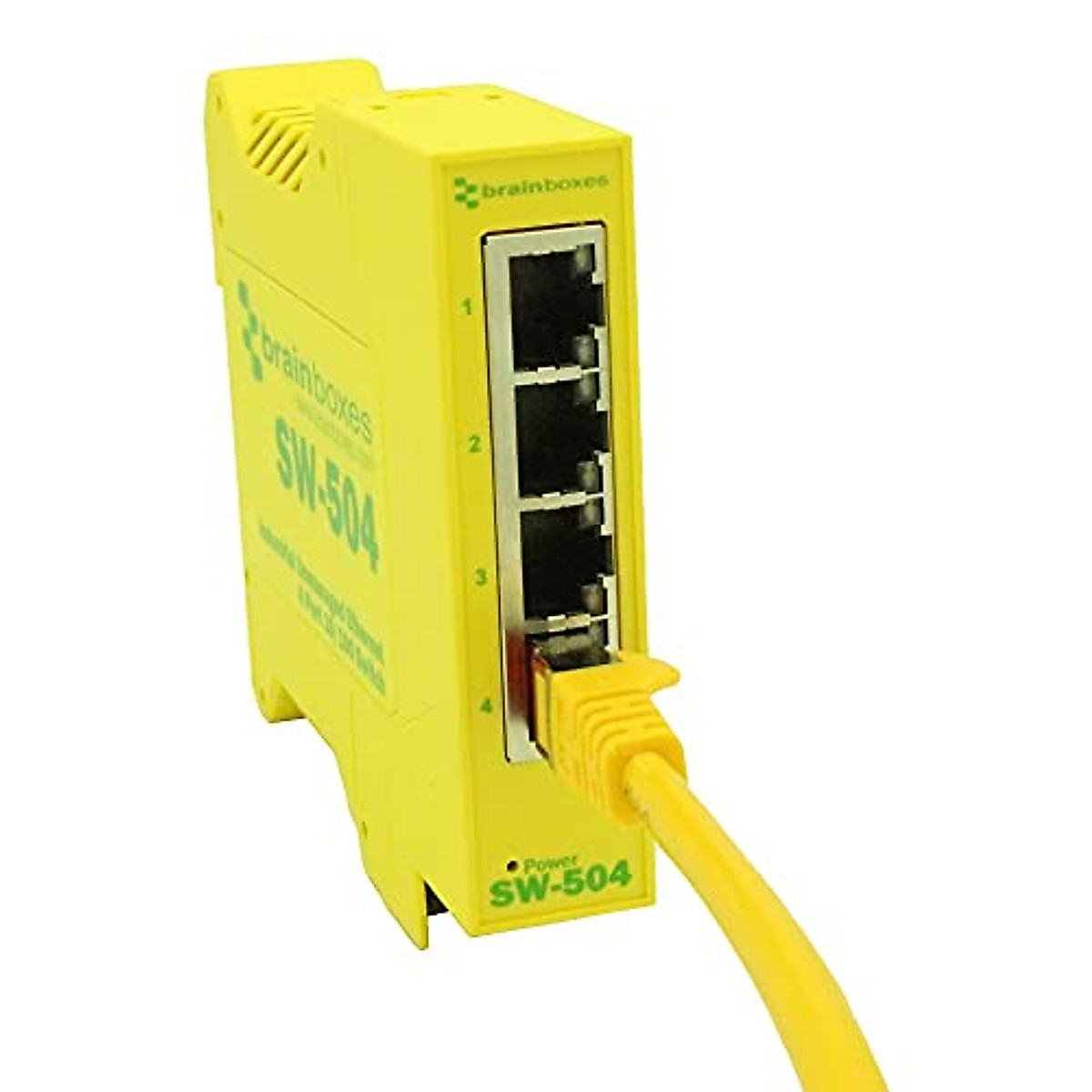 Brainboxes Switch - 4 Ports - DIN Rail mountable (SW-504)