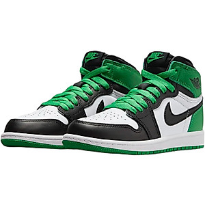 Nike Preschool Air Jordan 1 High Retro High OG PS FD1412 031 Lucky - Size 2y,Black/Lucky Green-white