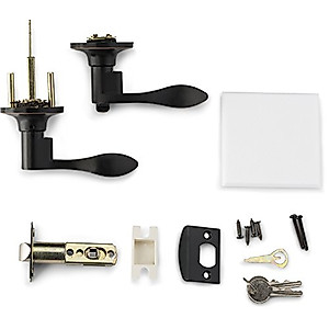 Berlin Modisch Entrance Lever Door Handle [Lock with Two Keys] for Office or Front Door with a Oil Rubbed Bronze Finish, Reversible for Right & Left Side, Entry Lever Classic Series