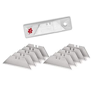 RED OAK TOOLS Heavy Duty Utility Knife Blades SK5 Steel 10-pack in Convenient Storage Box.