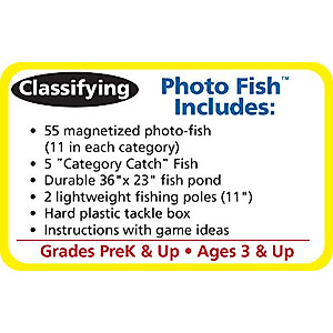 Super Duper Publications | Classifying Photo Fish- Transportation, Clothing, Animals, Food, and Around The Home Vocabulary Magnetic Game | Educational Materials for Children