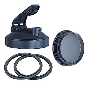 Blender Replacement Cups for Nutribullet Blender, 32oz & 24oz Cups with Flip Top To Go Lid & Flat Lid & Rubber Gasket, Compatible with Nutri Bullet 600W/900W Blenders (6 PCS)