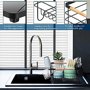 Dish Drying Rack - Dish Drainers for Kitchen Counter - Compact Portable Drainboard - Best RV Accessories Kitchen Storage & Organization - Kitchen Essentials Dish Drying Rack - Housewarming Gift Idea