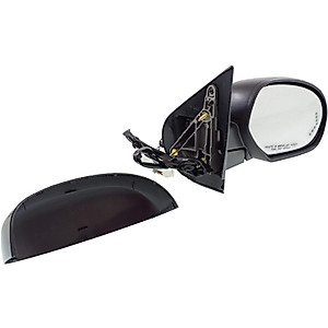 Kool Vue Left & Right Power Heated Mirrors for Chevrolet Tahoe GMC Yukon 2007-2014 Power Fold With Signal Light, Memory & Puddle Lamp; Without Blind Spot & Auto-Dimming with 2 Caps w/o Off Road Pkg