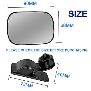JONMON Automotive Interior Rearview Baby Mirror - Car Small Clip-On Adjustable Facing Back Rear View Seat Convex Mirror Clip on Car or Truck Sun Visor
