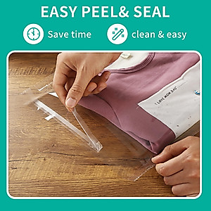 iMailer - 500 Pack - 11" x 14" Self Sealing Cellophane Bags- Large Clear Cello Plastic Poly Bags for Prints, Photos, Documents, Clothing, T-Shirt
