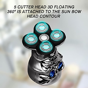 Largner Head Shavers for Bald Men - Head Shaver,Head Shavers for Men,Rechargeable Shavers for Men,Electric Head Shaver,Waterproof Head Shaver with Grooming Kit