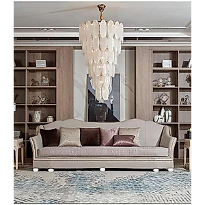 Mysummer 4PCS White Round Bun Feet Wood Sofa Legs Solid Wood Furniture Legs for Cabinet Sofa Ottoman TV Stand Loveseat Dresser