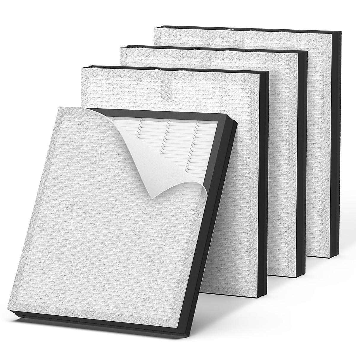 4 Pack HY4866 True HEPA Replacement Filters Compatible with MORENTO HY4866 Air Purifier, WESTHEY HY4866 Air Purifier and YIOU M1 Air Cleaner Purifier, Enhanced Version