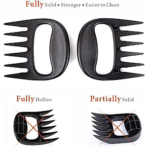 KITCHENDAO Meat Shredder Claw, Fully Solid to Create Strongest BBQ Meat Forks, Lock Mechanism for Safe Storage, BPA Free, Smoker Accessories for BBQ Gifts for Men & Stocking Stuffers for Men