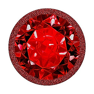 July Ruby Red Birth Month Design PopSockets Swappable PopGrip