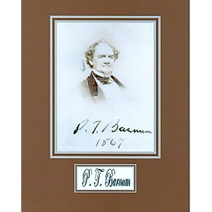 Kirkland Signature P.T. Barnum, 8 X 10 Photo Display Autograph on Glossy Photo Paper