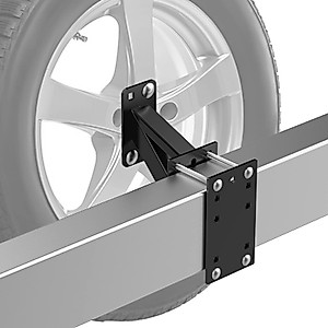 Trailer Spare Tire Mount,RV Spare Tire Carrier,Boat Trailer Spare Tire Mount,Heavy Duty 160 Lbs Lock Holder,Fits 4 & 5 & 6 Lugs Trailer Wheels on 4", 4.25",4.5'', 4.75'', 5'' and 5.5'' Bolt Patterns