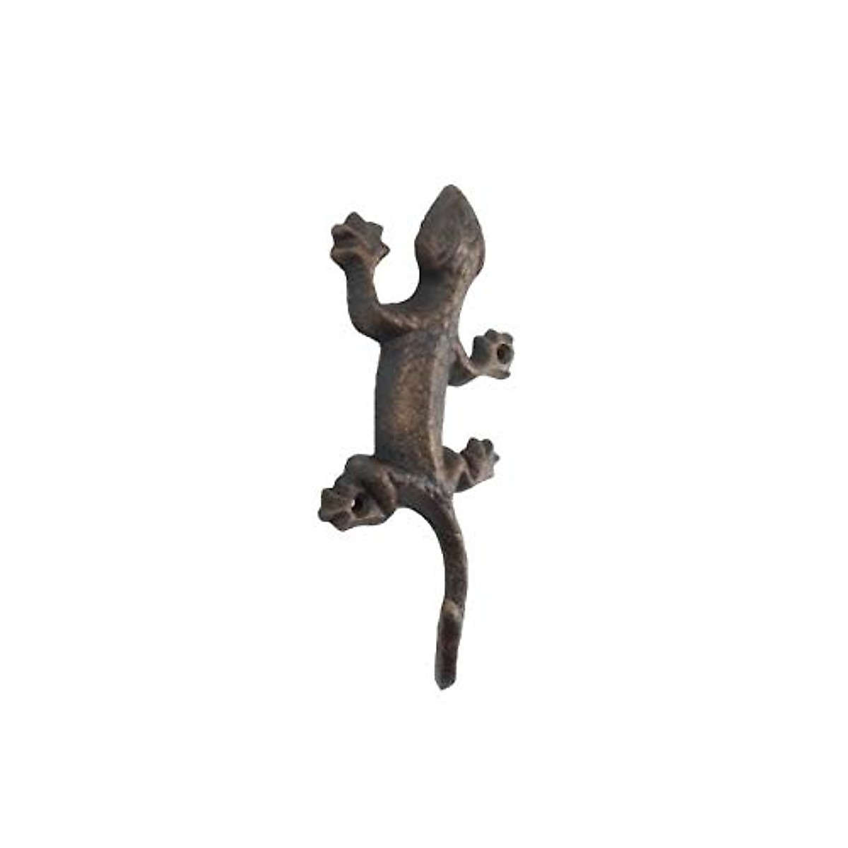 Handcrafted Nautical Decor Rustic Copper Cast Iron Lizard Hook 6"