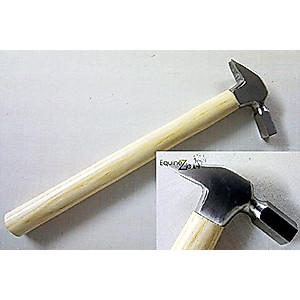 Equinez Tools Farrier's Hammer Wooden Handle Nail Removal Durable Construction