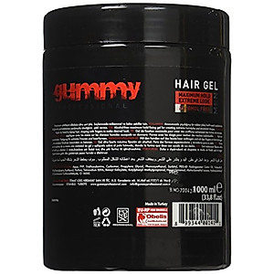 Gummy Alcohol Free Hair Gel, Red, 33.81 Ounce 1000 ml