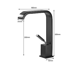 ItoNc Black Brass Basin Faucets Bathroom Sink Faucet Single Handle Single Hole Toilet Bath Mixer Water Tap with 2 Hoses,Kitchen faucets