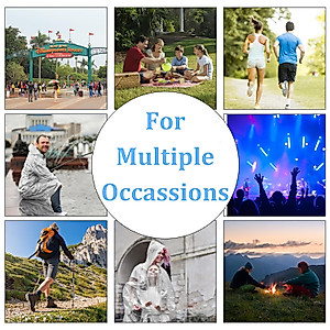 SAIWEYNEE Disposable Rain Ponchos For Adults- Transparent Waterproof Ponchos With Hood,Emergency Rain Gear for Camping,Hiking,Walking,Watching Games,Visiting Theme Park, 5 Pack