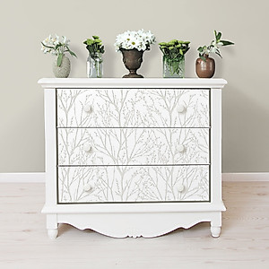 NuWallpaper NU2394 Treetops Peel Stick Wallpaper, White & Off-White