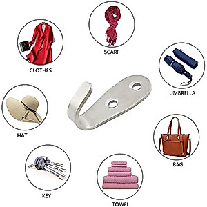 Ulifestar Bathroom Towel Hooks,Heavy Duty Wall Mounted Hooks, Stainless Steel Utility Hooks for Bath Towels Robes Coats Clothes Keys Organizer,8 Pack