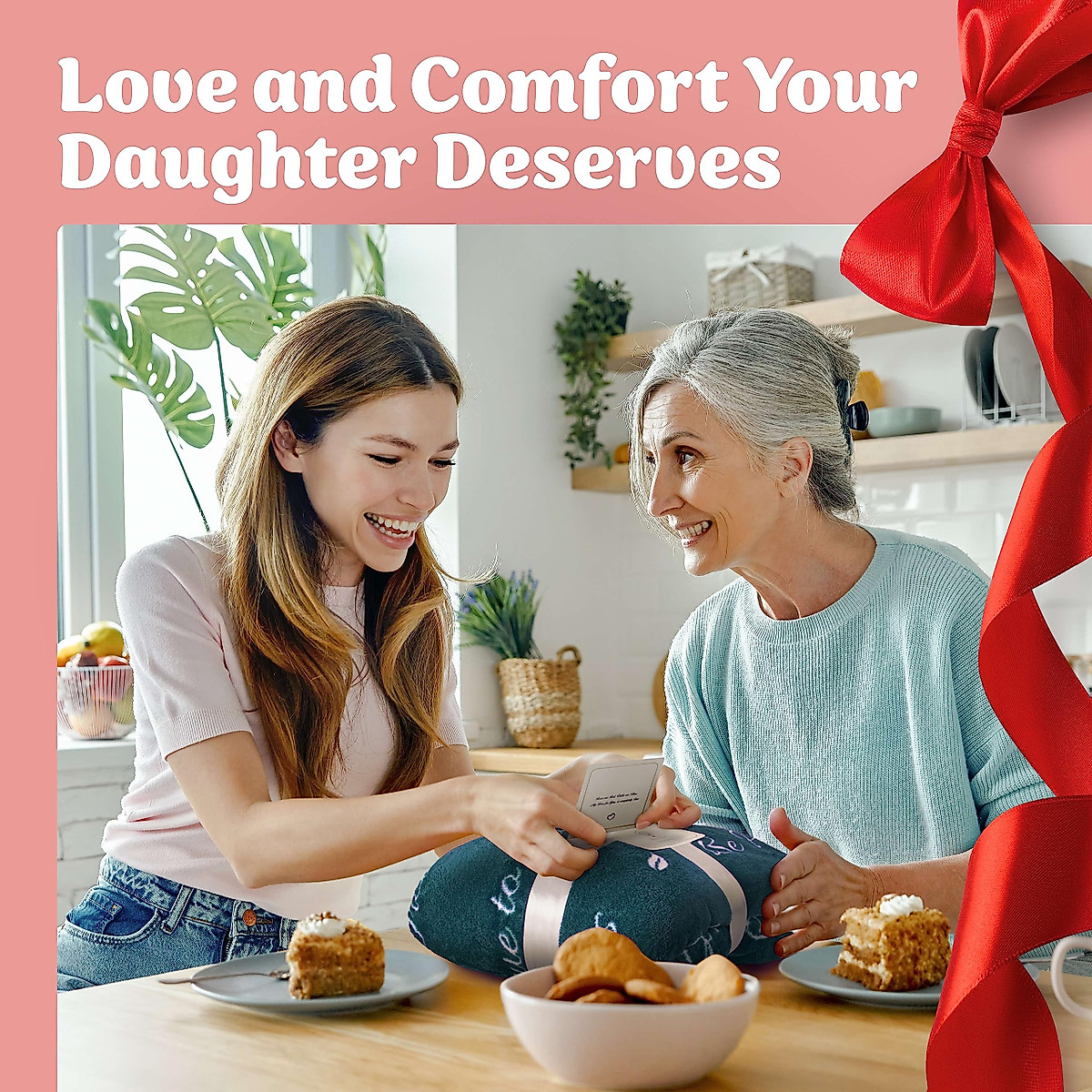 Daughter Gifts, Christmas Gifts for Daughter, Daughter Gift, Birthday Gifts for Daughter, to My Daughter Blanket from mom, Adult Daughter Gifts from Dad, Throw Blanket 65” x 50” (Blue)