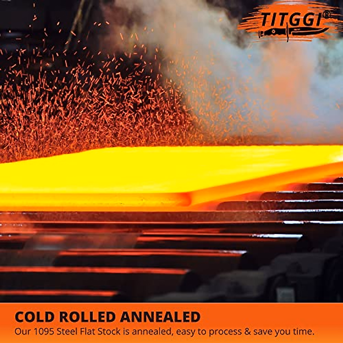 4 Pack 12"x1.5"x0.16" 1095 Steel Flat Stock with Strict Quality Standards, The Perfect Knife Making Steel for Professional & Hobbyist Use, Annealed High Carbon Steel for DIY Knife Making - by TITGGI…